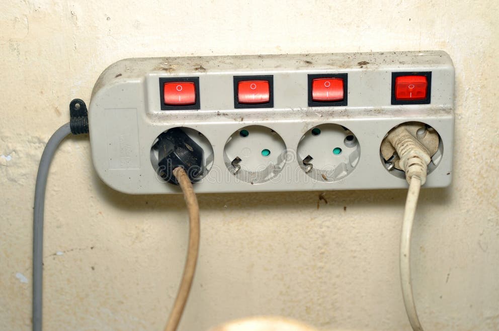 Dirty electrical socket stock photo. Image of light - 376712150