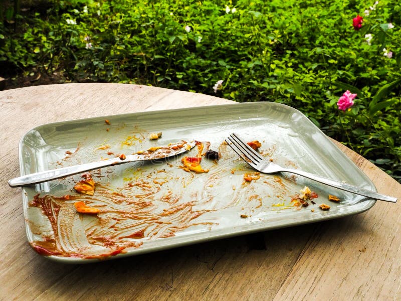 Dirty And Empty (breakfast) Dishes Stock Photo - Image of home, nobody ...
