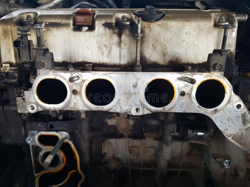 Dirty Engine Blocks Will Be Serviced Stock Photo - Image of white ...