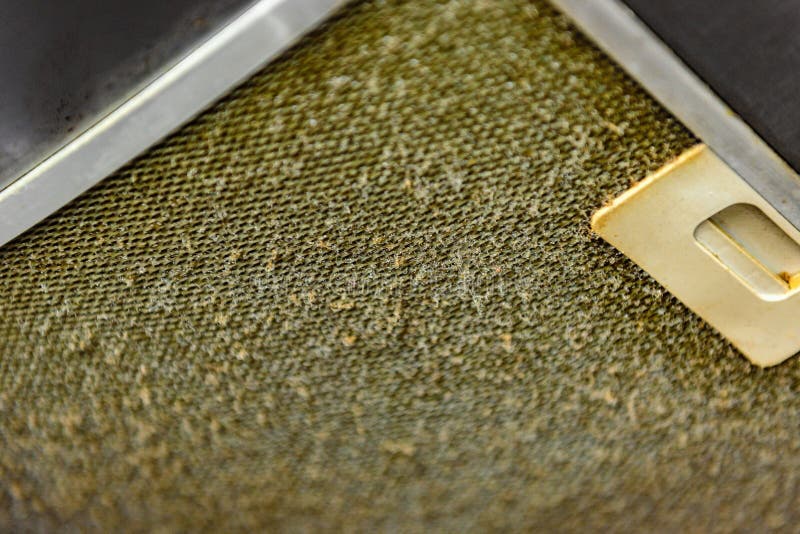 Dirty Extract Filter of Kitchen Hood. Stock Image - Image of extractor ...
