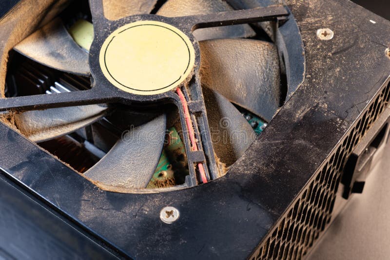 Dirty Fan Power Supply for the Computer Stock Photo - Image of ...