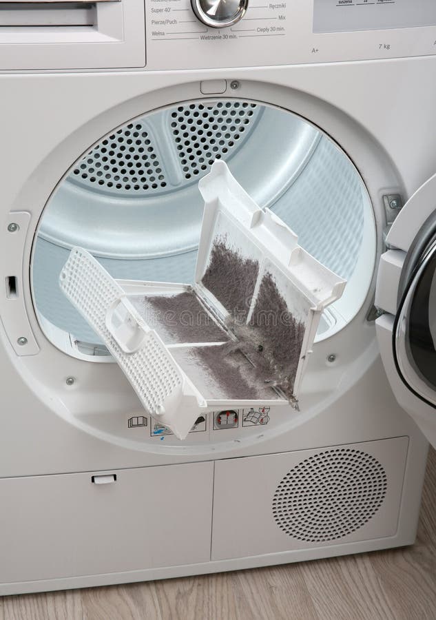 Dirty Filter from a Clothes Dryer in a Private House Stock Photo ...