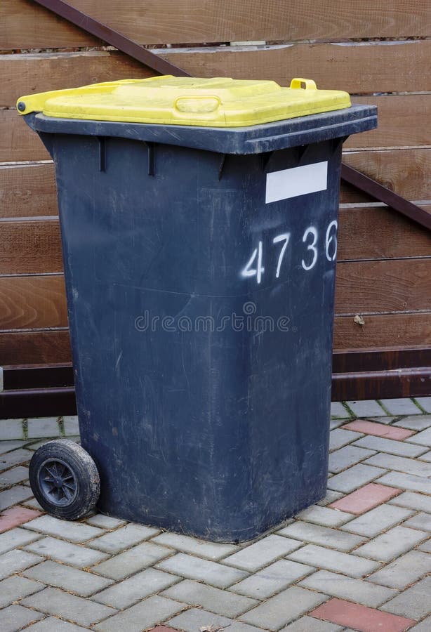 Dirty garbage container stock photo. Image of black, waste - 49004522