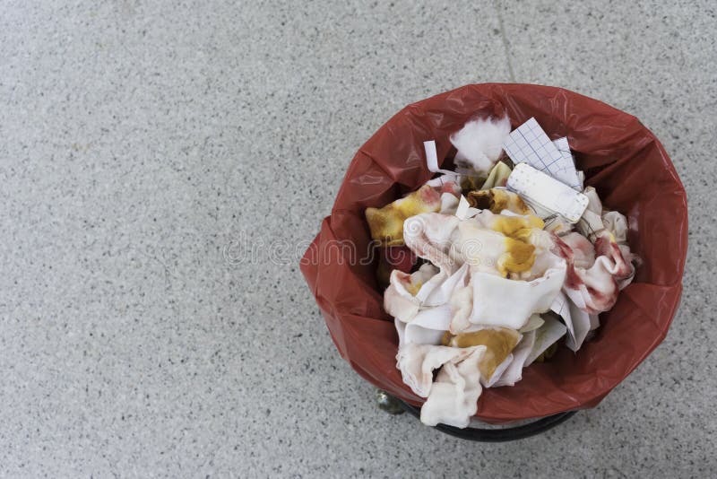 Dirty Garbage in the Operating Room Stock Photo - Image of background ...