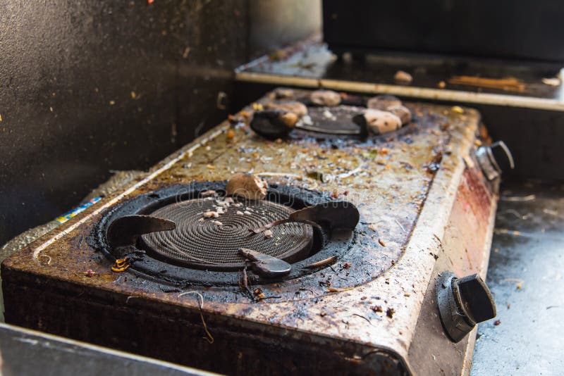 Dirty gas stove stock image. Image of burner, grungy - 70084631