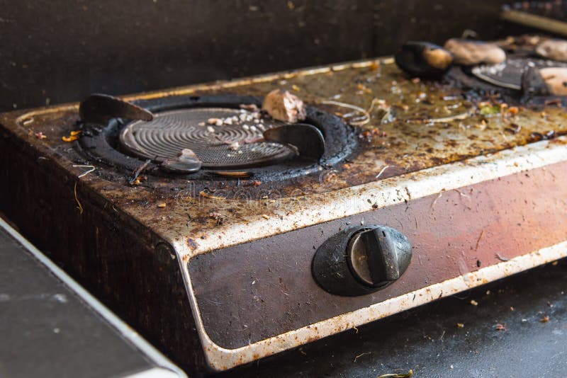 Dirty gas stove stock photo. Image of close, dirty, meal - 70085100
