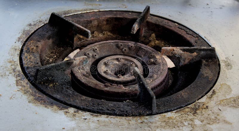 Dirty Gas stove stock photo. Image of broken, cooking - 48360216