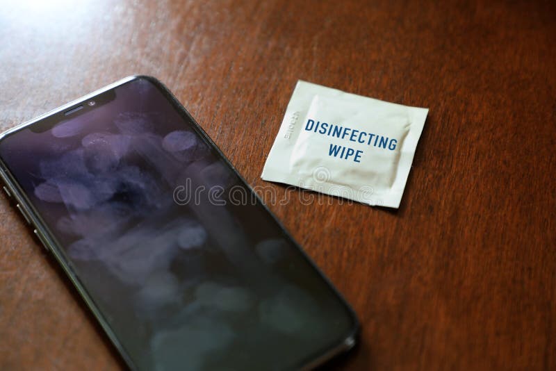 Dirty Phone Screen with Fingerprints and Germs Stock Photo - Image of ...