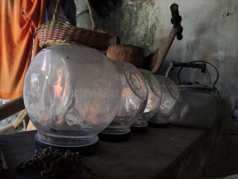 Dirty Glass Jar at the Old Warehouse Stock Image - Image of painting ...