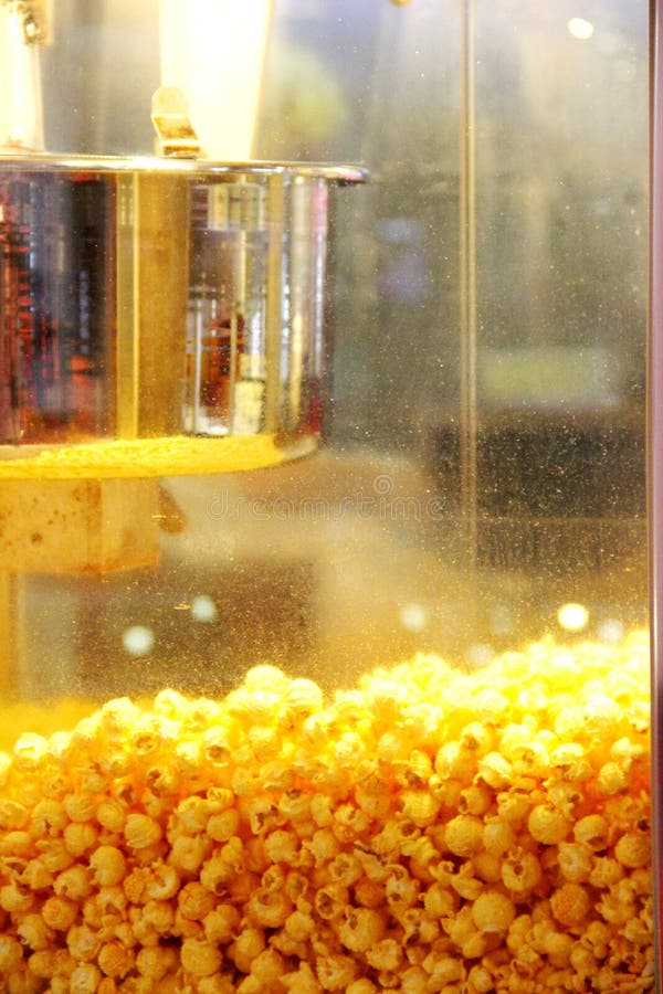 Dirty Glass Machine for Making Popcorn, Close-up. Stock Photo - Image ...