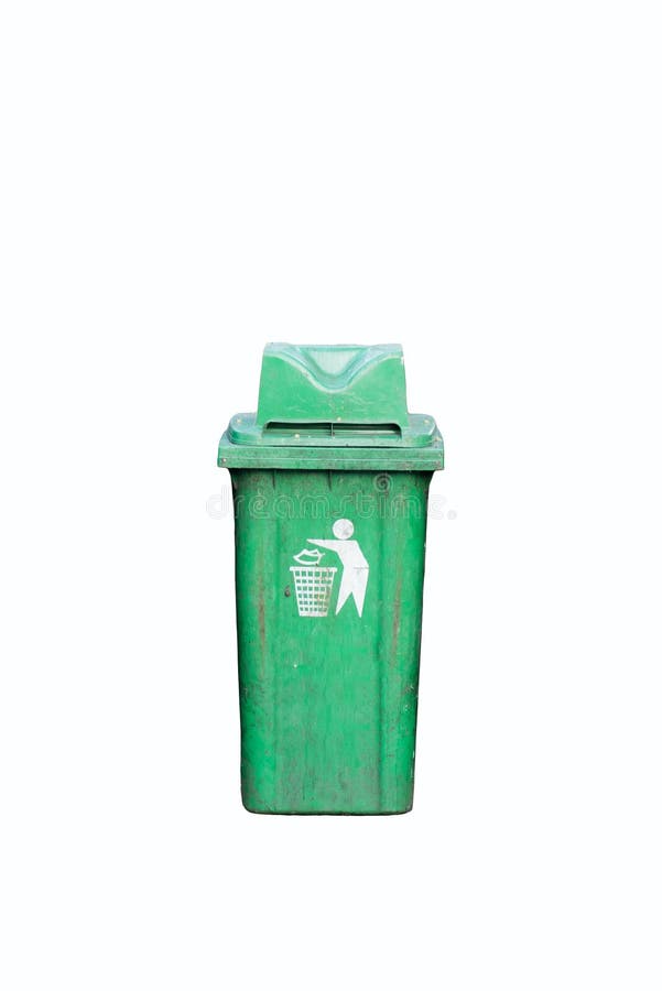 Dirty green litter bin stock image. Image of garbage - 47962293
