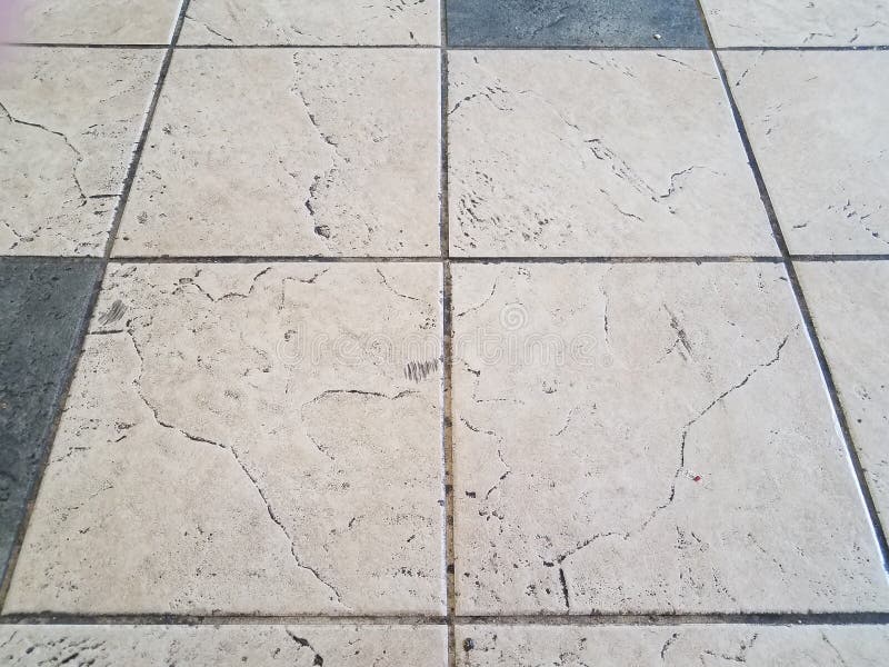 Dirty or Grimy White Floor Tiles or Ground Stock Photo - Image of grime ...