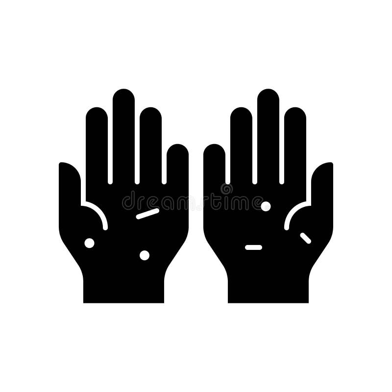 Dirty Hand Vector Illustration, Hygiene Solid Style Icon Stock Vector ...
