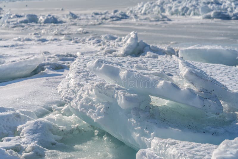 Dirty ice rock. stock photo. Image of block, rift, loneliness - 57856148