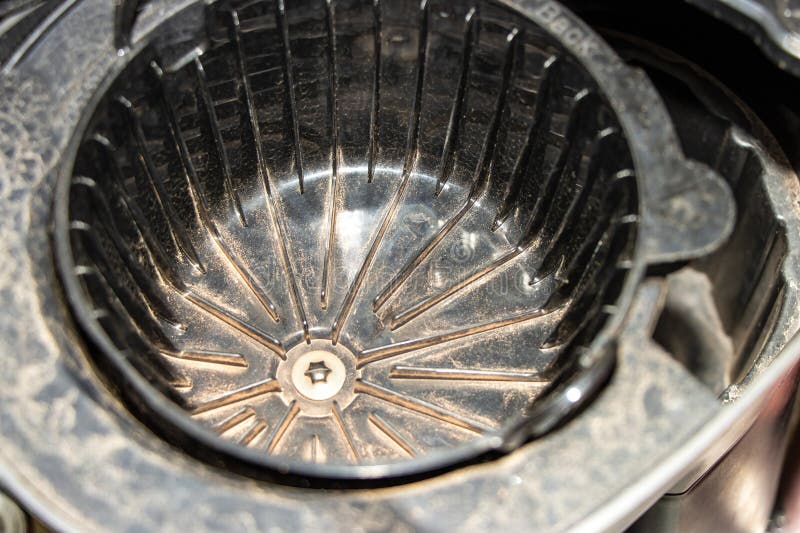 Dirty Coffee Maker from Above Stock Image - Image of iron, light: 277572809