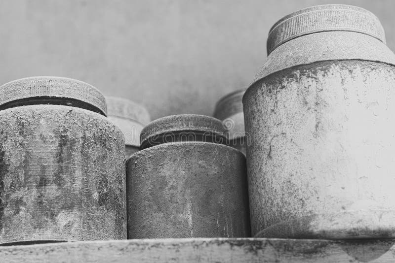 Dirty jars stock photo. Image of work, plastic, white - 53408436