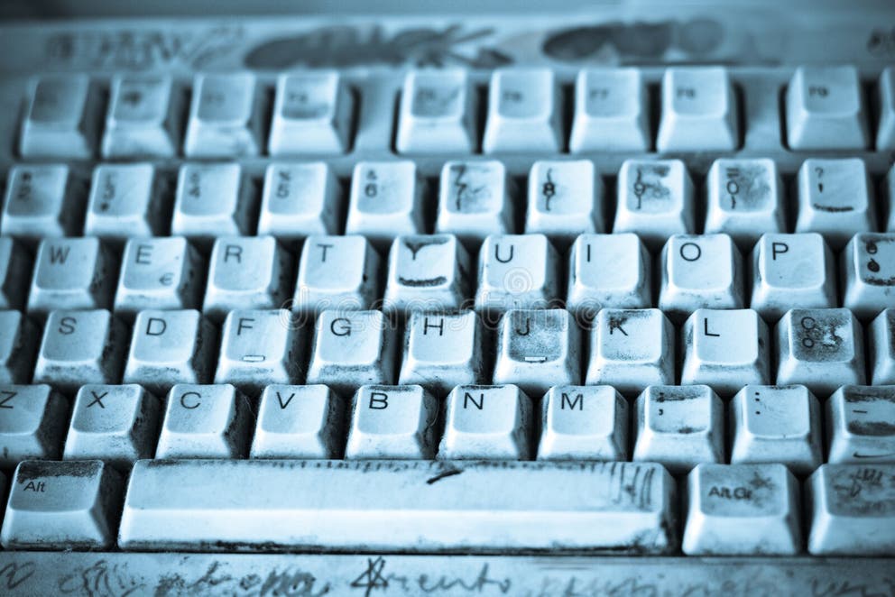 Dirty keyboard stock image. Image of dark, laptop, memory - 15487035