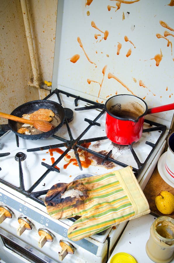Dirty kitchen stove stock photo. Image of stains, greasy - 29441354