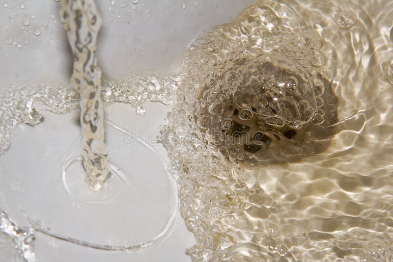 Dirty Light Orange Flowing Water from the Tap Stock Image - Image of ...