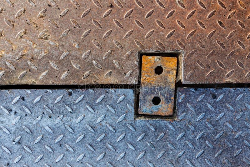Dirty Metal Diamond Grip Pattern Stock Photo - Image of construction ...