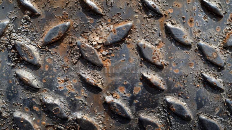 A Dirty Metal Plate with a Rough Bumpy Surface that Has Lost Its ...