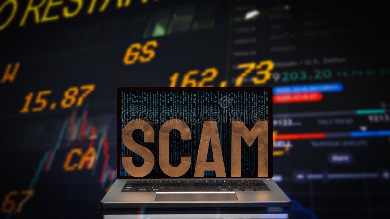 Dirty Metal Scam Text on Notebook Background 3d Rendering Stock ...