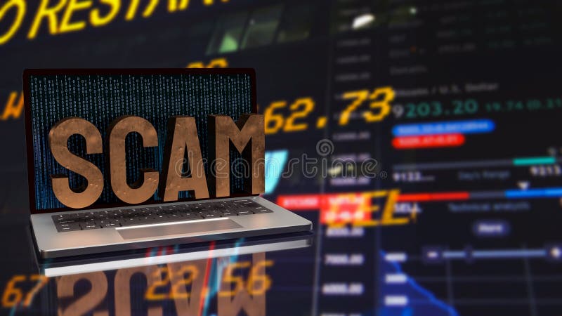 Dirty Metal Scam Text on Notebook Background 3d Rendering Stock ...