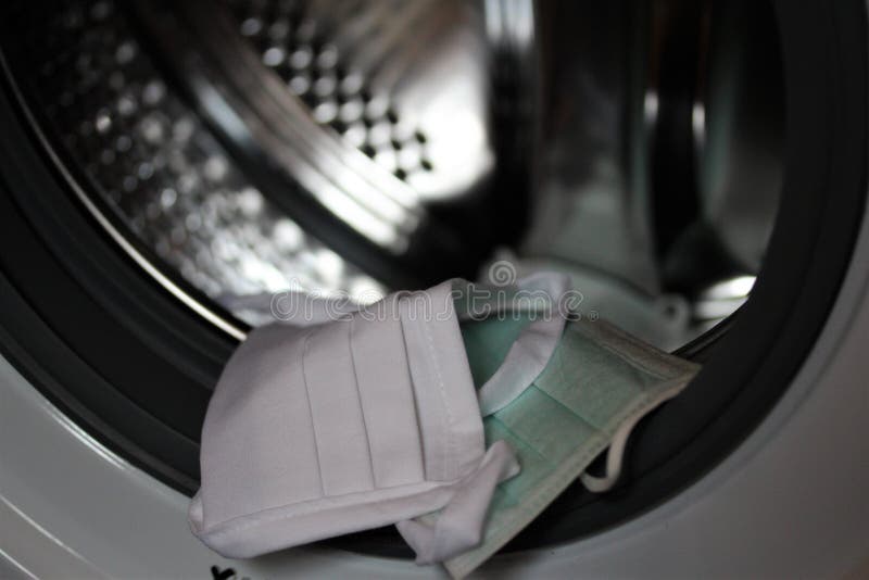 Dirty Mouth Protection in the Washing Machine Stock Photo - Image of ...