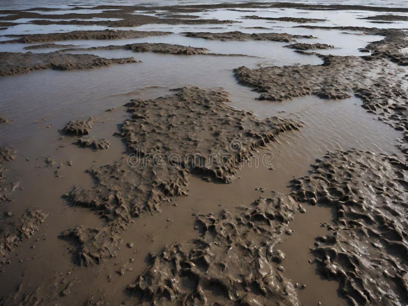 Dirty Mud in the Muddy River Stock Illustration - Illustration of waves ...