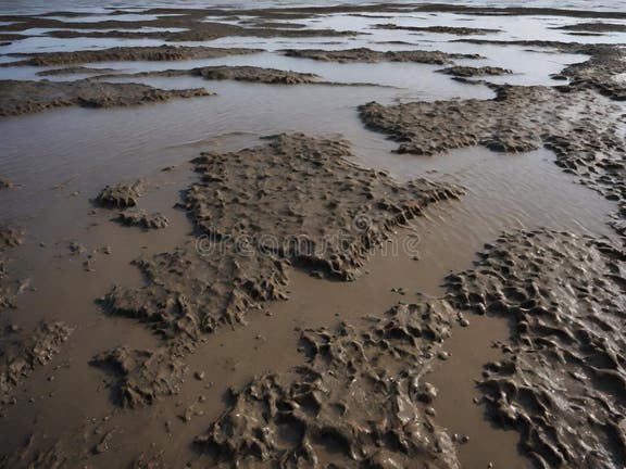 Dirty Mud in the Muddy River Stock Illustration - Illustration of waves ...