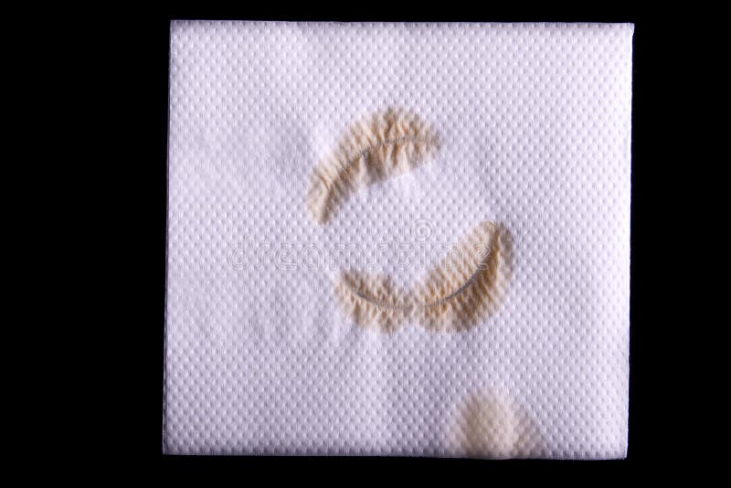Dirty napkin stock image. Image of base, brown, circle - 16746375