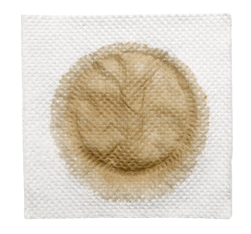 Dirty napkin stock image. Image of base, brown, circle - 16746375