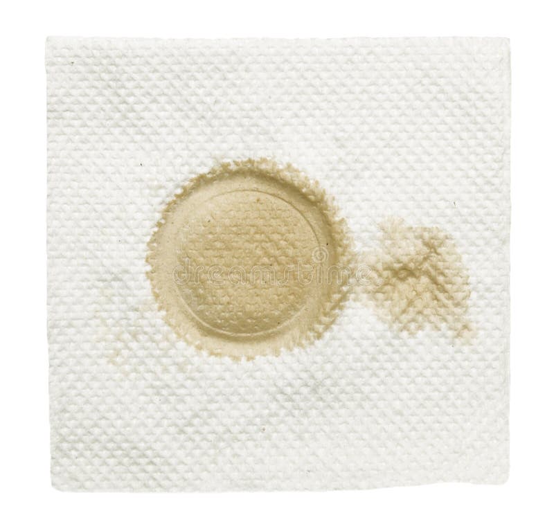 Dirty napkin stock image. Image of base, brown, circle - 16746375