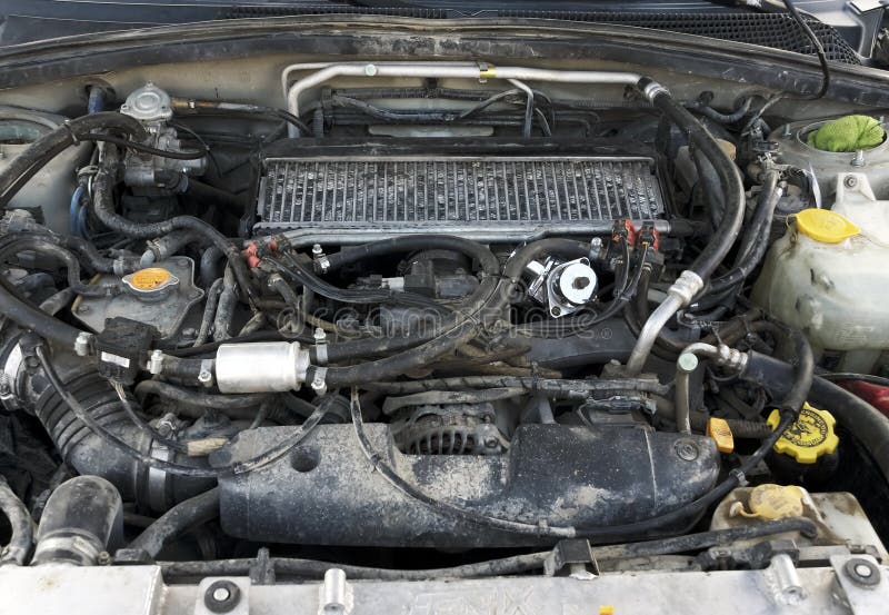 Dirty oily car engine stock photo. Image of pipe, device - 63092020