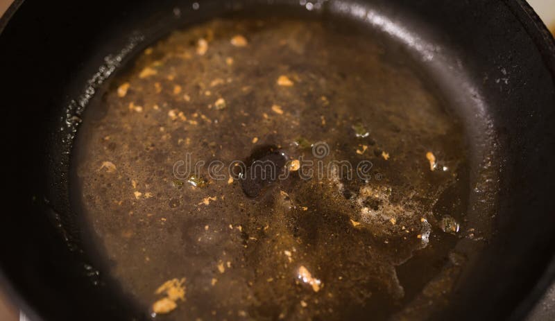 Dirty Oily Pan after Frying. Stock Photo - Image of black, iron: 71703744