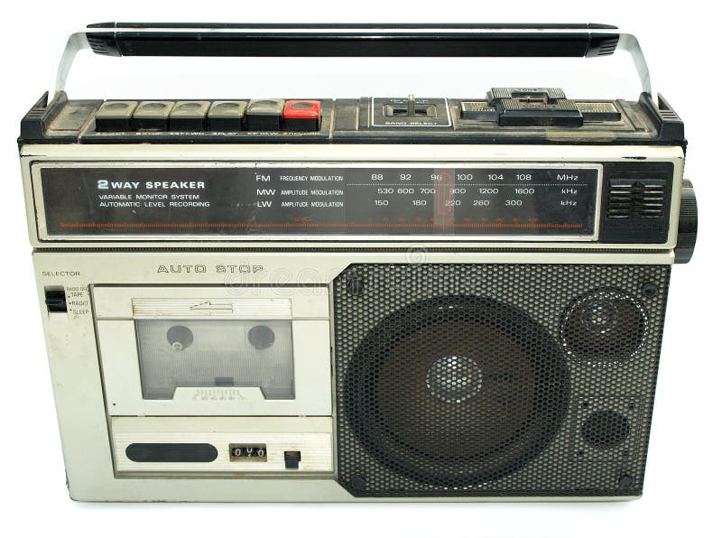 1980s Style Portable Cassette Player Stock Photo - Image of spewing ...