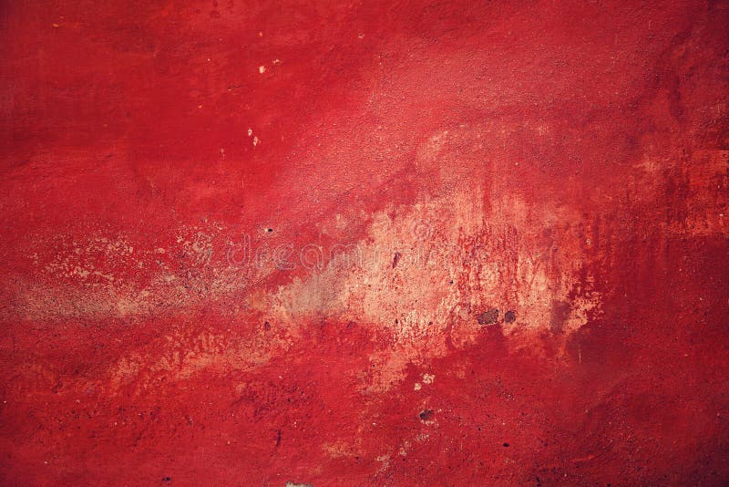 Dirty Old Cement Wall, Colored Red Stock Image - Image of demolition ...