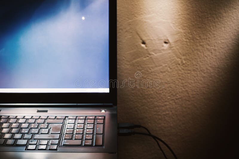 Dirty laptop computer stock image. Image of notebook - 48214677
