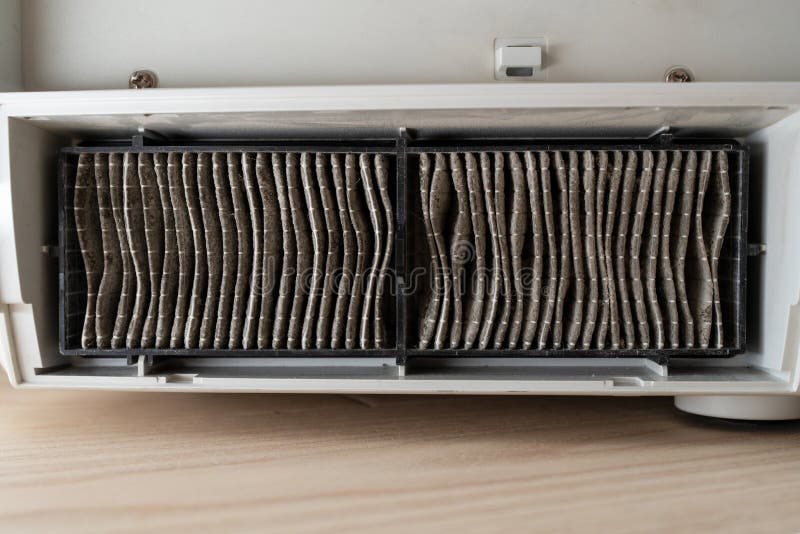 Used Air Filter. Dirty Old Filter in Home Theater Projector Stock Image ...