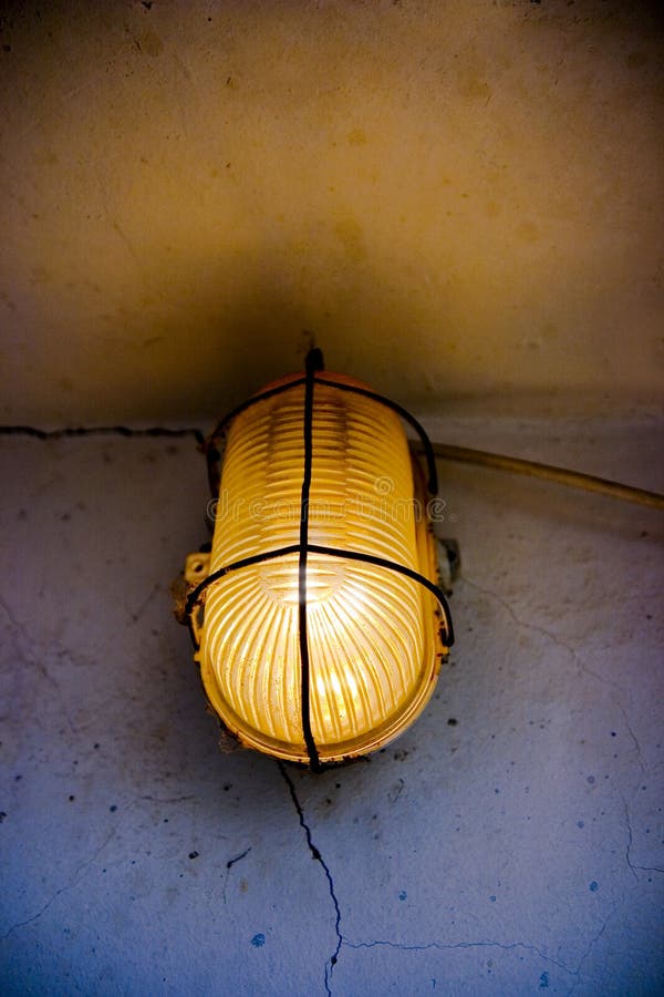 Dirty old lamp stock photo. Image of construction, night - 42957872