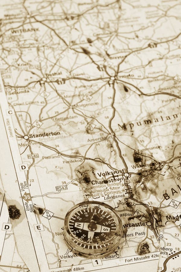 Street map with compass stock image. Image of orientation - 24234241