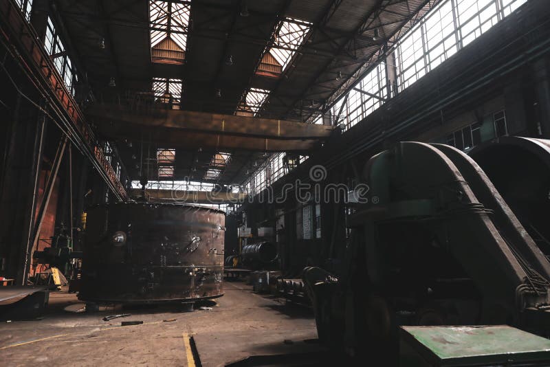 Dirty and Old but Still Functioning Metal Works, Old Fashioned, Factory ...