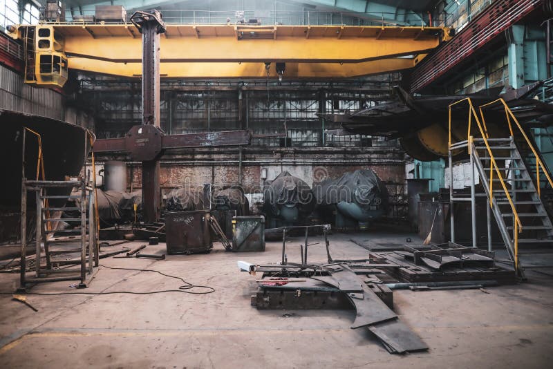 Dirty and Old but Still Functioning Metal Works, Old Fashioned, Factory ...