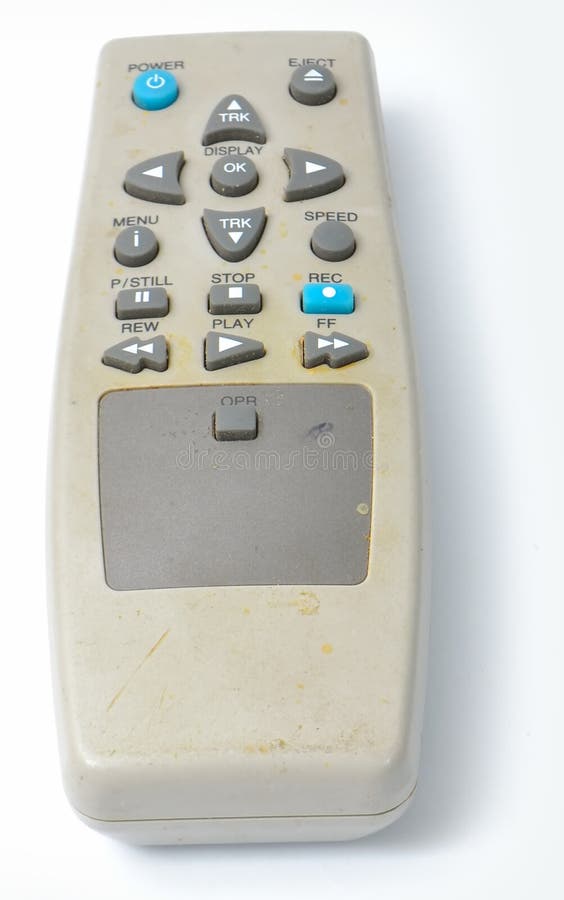 Dirty Old VCR Remote Control from the Front Stock Image - Image of used ...