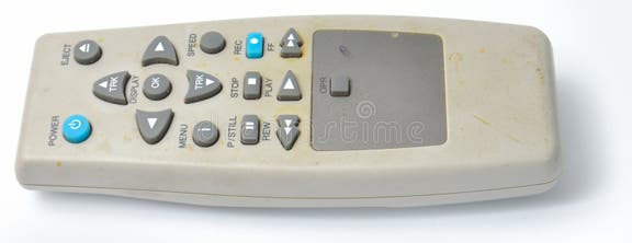 Dirty Old VCR Remote Control from the Side Stock Photo - Image of ...