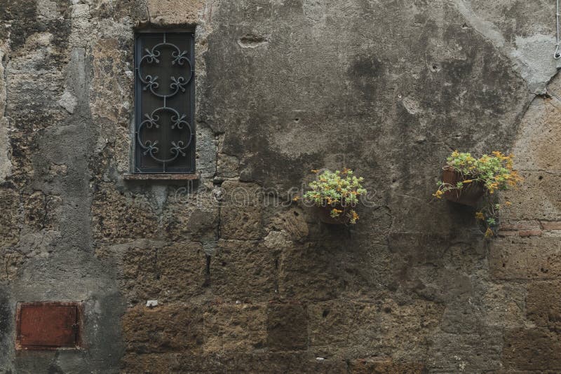 Dirty Old Wall Facade. Texture or Background in Old Town Stock Photo ...