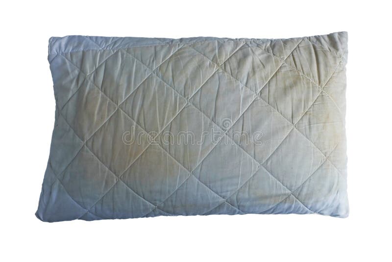 Dirty Pillow Isolated on White Background, are a Source of Germs Stock ... Dirty Pillow Isolated on White Background, are a Source of Germs Stock ...