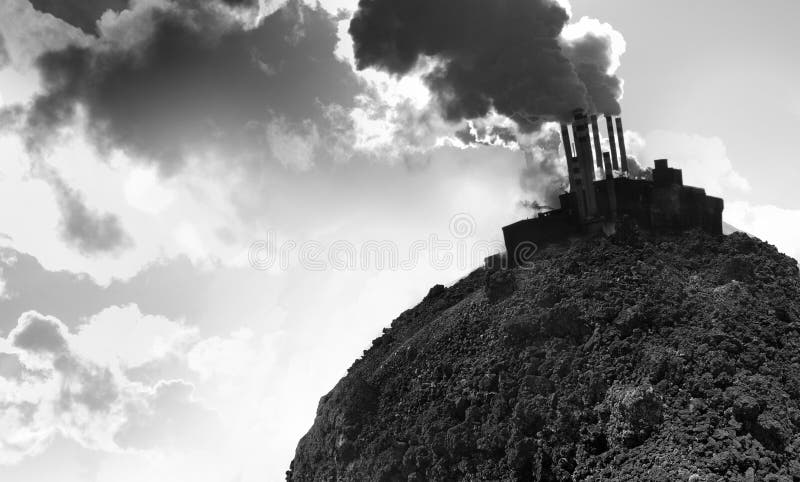 Ecology Concept with Dirty Planet Ecocatastrophe Stock Illustration ...