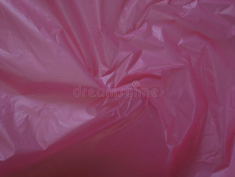 Dirty Plastic Wrap Abstract Background, Pink Plastic Bag Stock Image ...
