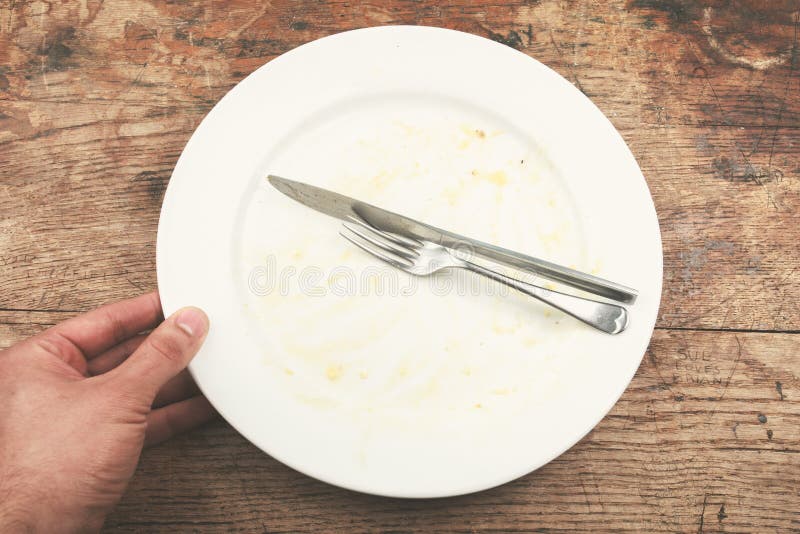 Dirty plate stock image. Image of filthy, dish, table - 21372563